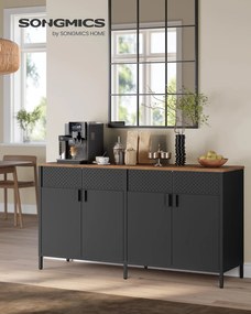Komoda Vasagle Teduo 141 cm černá/hnědá