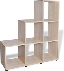 Schodovitá knihovna / police k vystavování 107 cm dub 242553