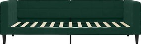 Válenda s přistýlkou a zásuvkami tmavě zelená 100x200 cm samet 3196748