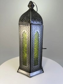 Zelená tepaná indická lampa