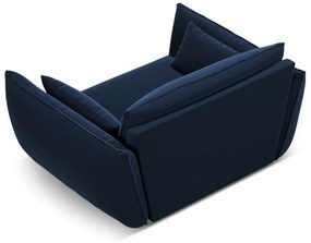 Tmavě modré sametové křeslo Vanda – Mazzini Sofas