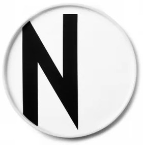 Porcelánový talíř s písmenem N Design Letters