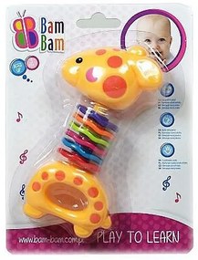 Bam Bam Chrastítko žirafka s barevnými kroužky 3m +