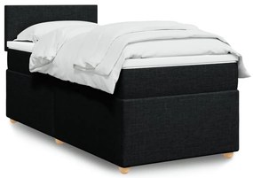 Box spring postel s matrací černá 80 x 200 cm textil 3286502