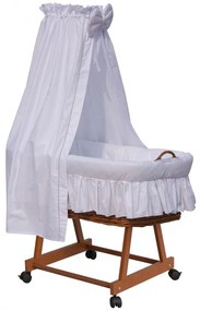 Scarlett Proutěný košík pro miminko s nebesy Péťa - bílá