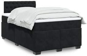 Box spring postel s matrací černá 120 x 190 cm samet 3288566