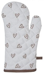 Bavlněná chňapka - rukavice s motivem králíčka a srdíček Bunnies in Love - 18*30 cm