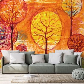 Samolepící tapeta stromy v barvách podzimu - 150x100 cm