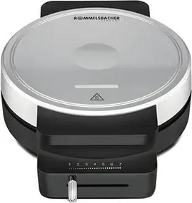 Rommelsbacher WA 850 černá/stříbrná / Vaflovač / 850 W / tvar srdce