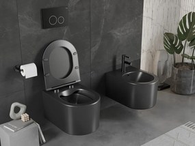Mexen Sofia Rimless závěsná wc mísa, černá matná, 3354XX85