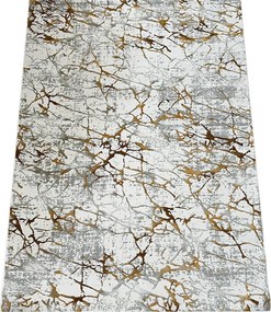 BE Koberec Pera 3305 ORANGE - oranžovo-šedý obdélníkový Rozměr: 60x100 cm