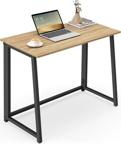 Set do pracovny ZARIMO stůl 80x40 cm dub sonoma + křeslo AVOLA VELVET světle hnědé