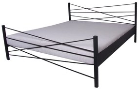 Nábytek ATIKA s.r.o. Kovová postel LINE Povrchová úprava: černá, Rozměr: 140 x 200 cm