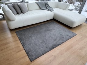 Vopi, Kusový koberec Laguna tmavě šedá, 80x150, šedá, ložnice