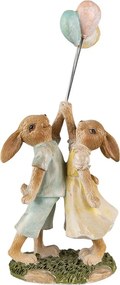 Velikonoční dekorace králíčci s balónky - 10*6*22 cm