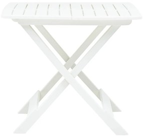 Skládací zahradní stůl bílý 79 x 72 x 70 cm plast - Default Title