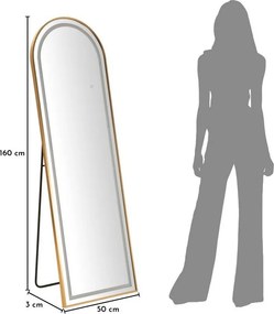 Stojací zrcadlo s osvětlením 50x160 cm – Mauro Ferretti