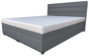 Manželská postel 160 cm Rebeka (s pružinovými matracemi) (tmavě šedá). 1030918