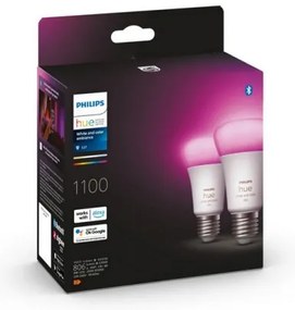 LED žárovka E27 Philips Hue 2ks 9W (75W) White and Color Ambiance (2000-6500K/RGB) stmívatelná