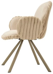 Designová jídelní židle Dargiana krémová