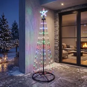 Solight LED smart vánoční stromek / 150 cm / 154 LED / RGB / dálkový o