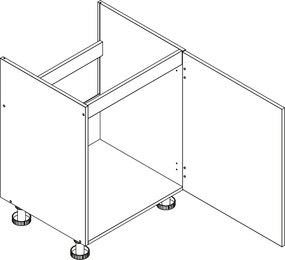 ALFASHOP ZOYA dolní D60ZL P/L šedá