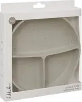 KikkaBoo Talíř dělený s přísavkou Platinum Silicone Sand / od 6 měsíců