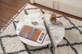 Designový konferenční stolek Baltenis 90 cm vzor mramor frézie
