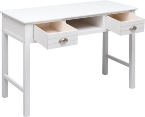 Psací stůl bílý 108 x 45 x 76 cm masivní pavlovnie 338535