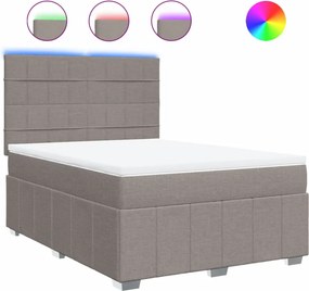 Box spring postel s matrací taupe 140x190 cm textil 3293967