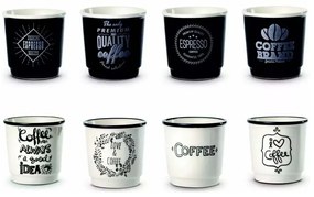 WD Lifestyle - porcelánové pohárky na espresso, 100 ml, set 8 ks