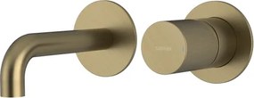 Sapho Sapho, ULTRATAP 2-prvková podomítková umyvadlová baterie, hubice 16cm, zlato mat, UT118TG