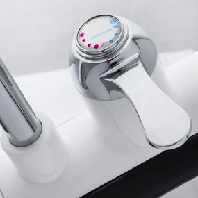 Erga Hiteo, LCD elektrický průtokový okamžitý ohřívač vody 3600W, chromová-bílá, ERG-YKA-BZ.HITEO