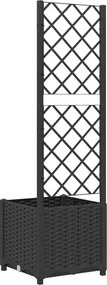 vidaXL Zahradní truhlík s treláží 40 x 40 x 136 cm PP [318269] Barva: Tmavě šedá
