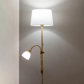 Brilagi - Stojací lampa CERIA 1xE27/100W/230V + 1xE14/25W zlatá/bílá