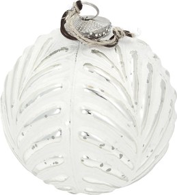 Bombka Vintage Snow ⌀12 cm bílá