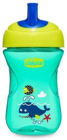 CHICCO Hrneček Advanced s brčkovým náustkem 266 ml zelený 12m+