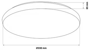 LED Koupelnové stropní svítidlo PIRIUS LED/17W/230V pr. 33 cm IP44