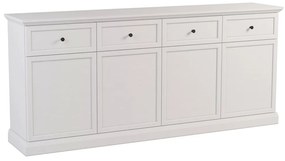 LUCCA b | komoda K4D4S se zásuvkami a policemi | 192,6 cm | bílá