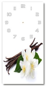 Wallmuralia Nástěnné hodiny tiché Jasmín a vanilka 30x60 cm