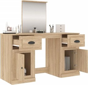 Toaletní stolek se zrcadlem dub sonoma 130 x 50 x 132,5 cm 3185338