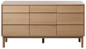 Designová komoda Zayleigh 140 cm vzor dub