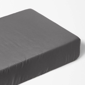 Goldea bavlněné napínací prostěradlo - tmavě šedé 200 x 200 cm