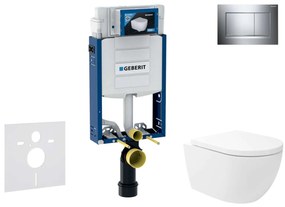 Geberit Kombifix - Set předstěnové instalace, klozetu Oudee Vortex a sedátka softclose, tlačítko Sigma20, chrom SANI15CA1131