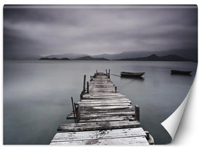 Fototapeta, Starý most přes jezero - 200x140 cm