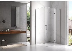 BPS-koupelny Obdélníkový sprchový kout HYD-OK02 100x80 chrom/transparent