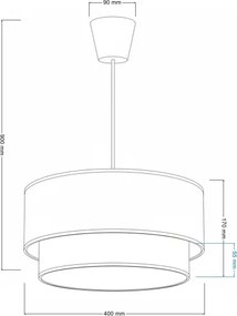 Brilagi- LED Dětský lustr na lanku BOBO 1xE27/60W/230V pr. 40 cm bílá/béž./medv.