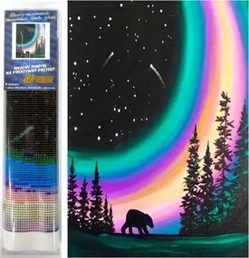 NORIMPEX Diamantové malování Polární noc / 30x40 cm