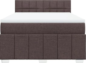 Box spring postel s matrací tmavě hnědá 140x200 cm textil 3289394