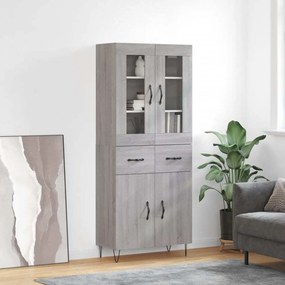 vidaXL Skříň highboard 69,5 x 34 x 180 cm kompozitní dřevo [3198562] Barva: kouřový dub